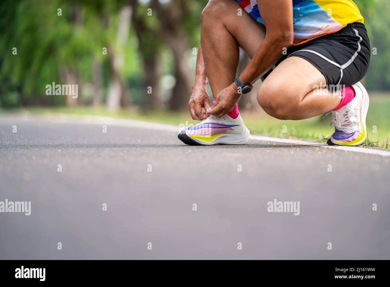 Close up senior runner hi-res stock photography and images - Alamy