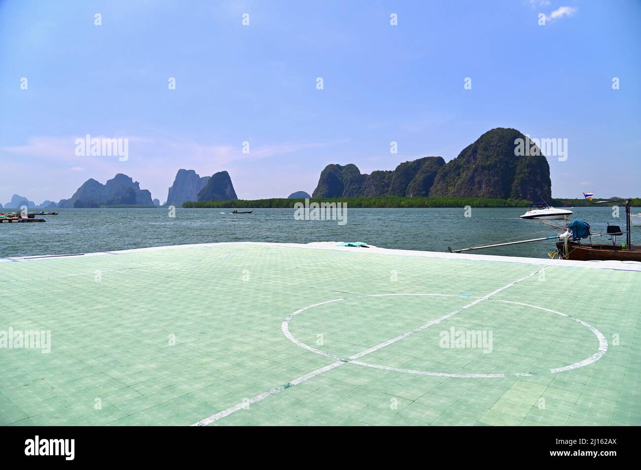 Famous Floating Soccer Field at Koh Panyee Floating Village Stock Photo ...