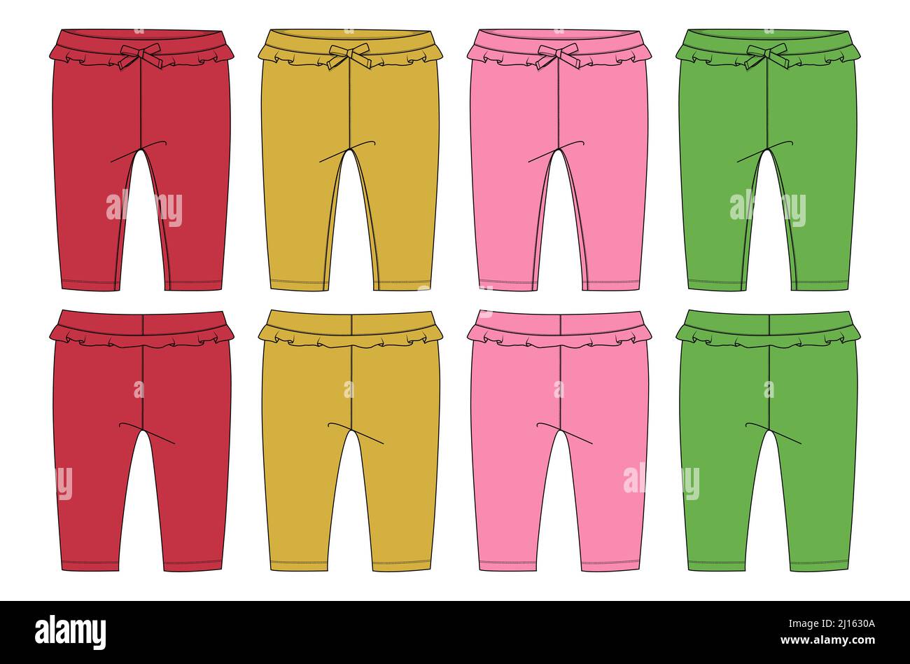 Multicolor Cotton fabric pant for baby girls. Overall technical Fashion ...