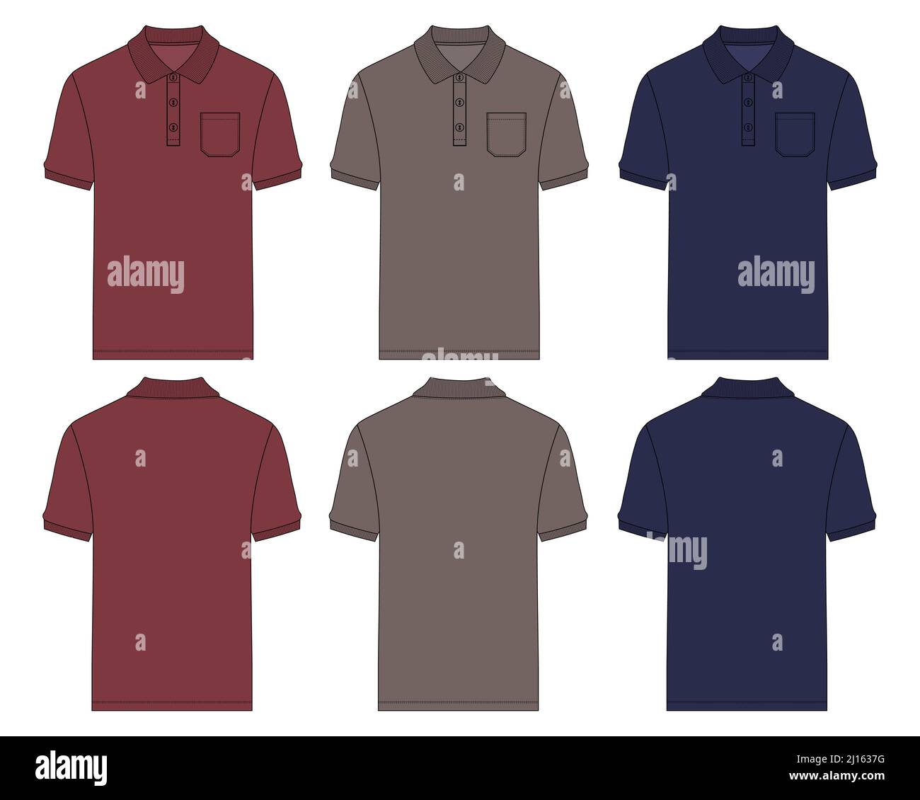 Polo Shirt Template Vector