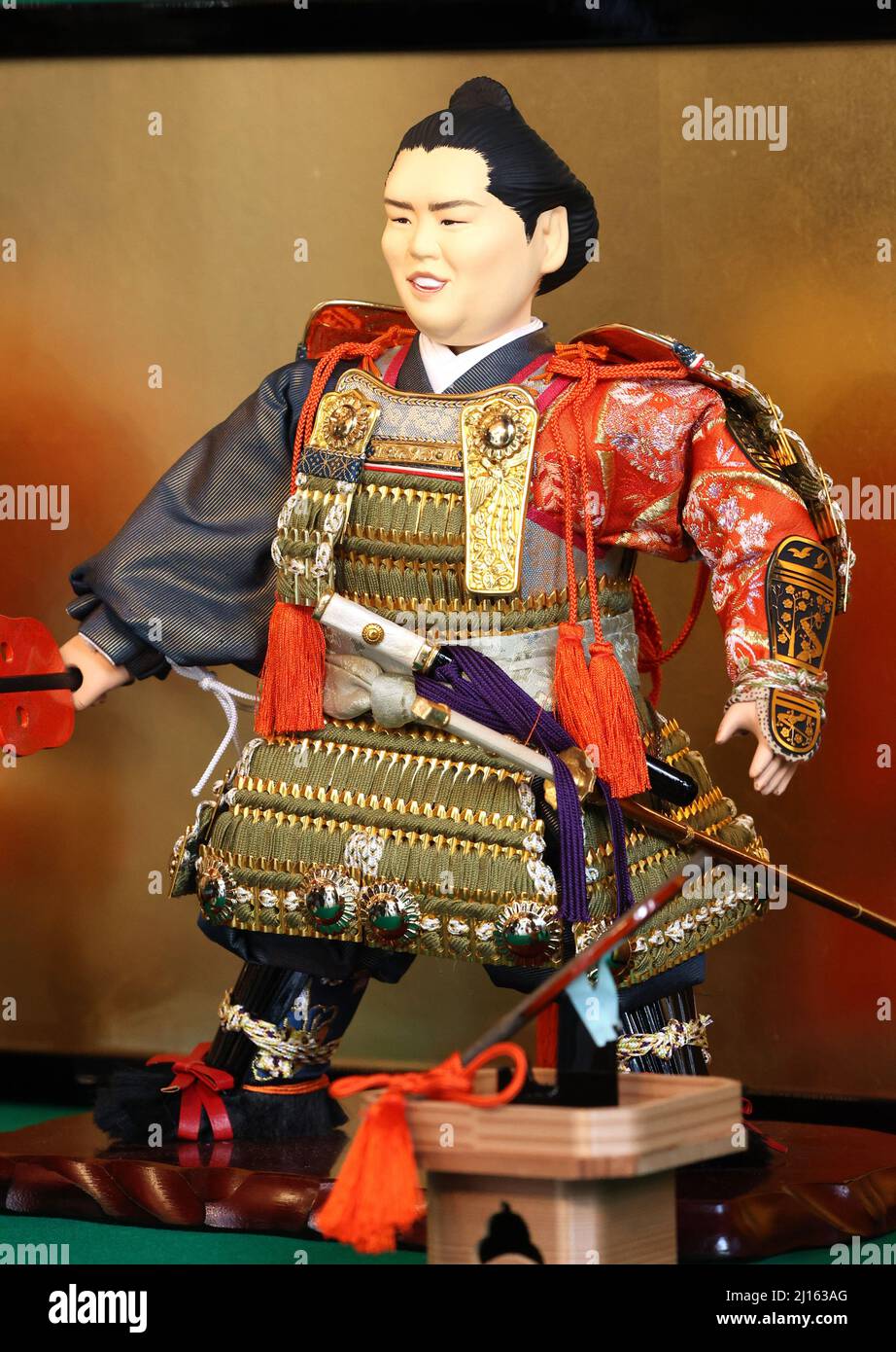 Tokyo, Japan. 23rd Mar, 2022. Japanese doll maker Kyugetsu displays a ...