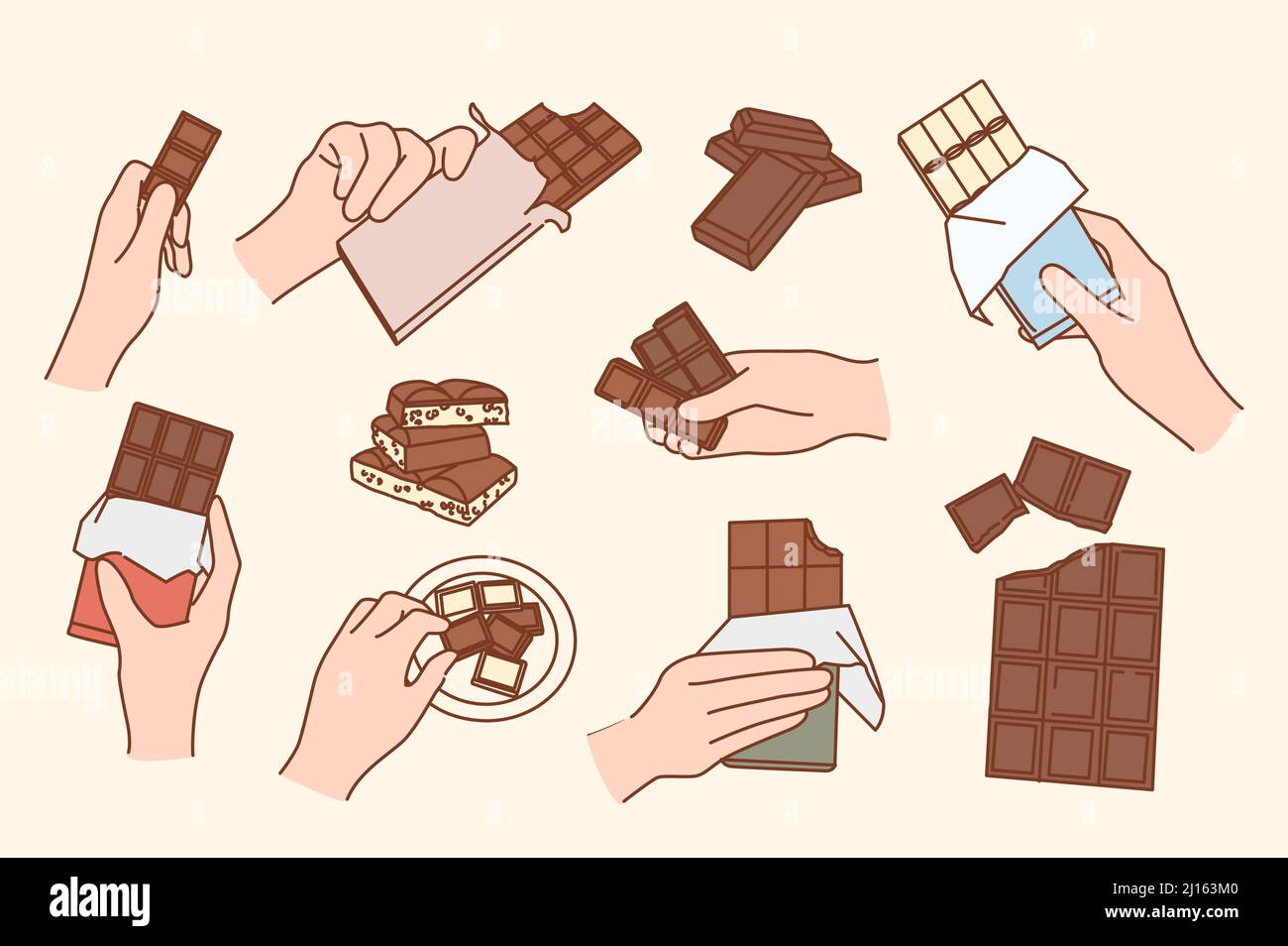 Chocolate bar drawing hi-res stock photography and images - Alamy