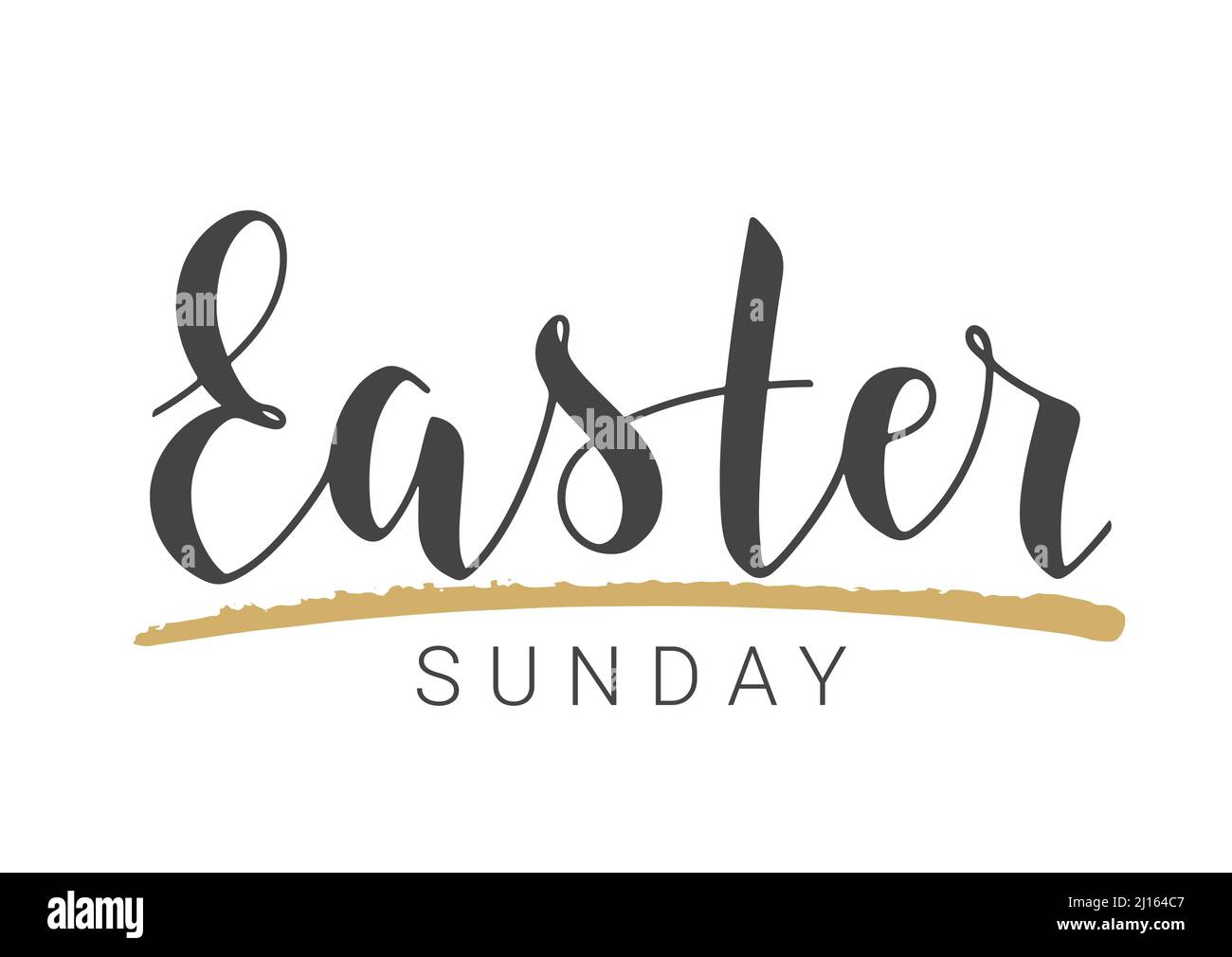 Vector Stock Illustration. Handwritten Lettering of Easter Sunday ...