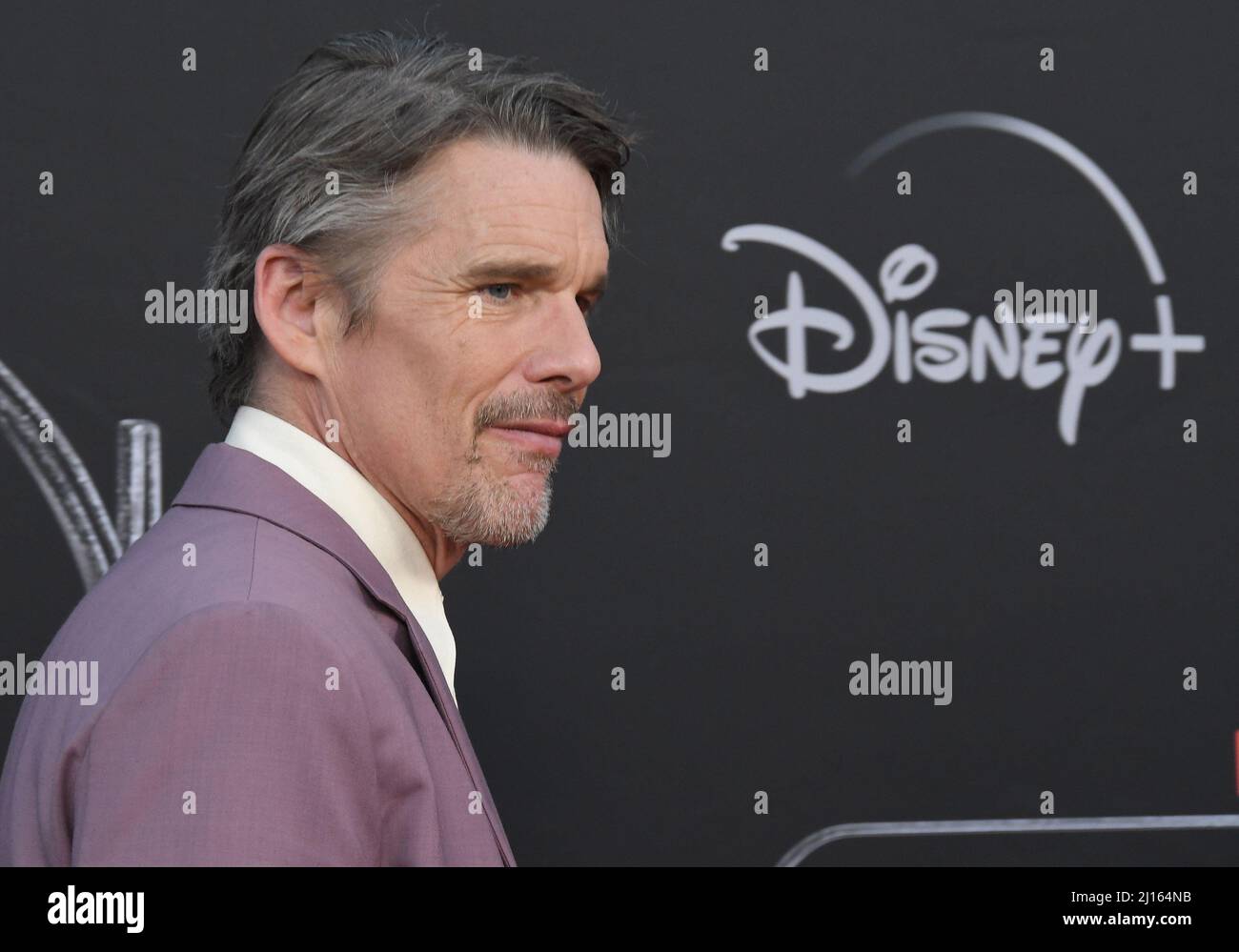 Los Angeles, USA. 22nd Mar, 2022. Ethan Hawke arrives at Marvel Studios ...
