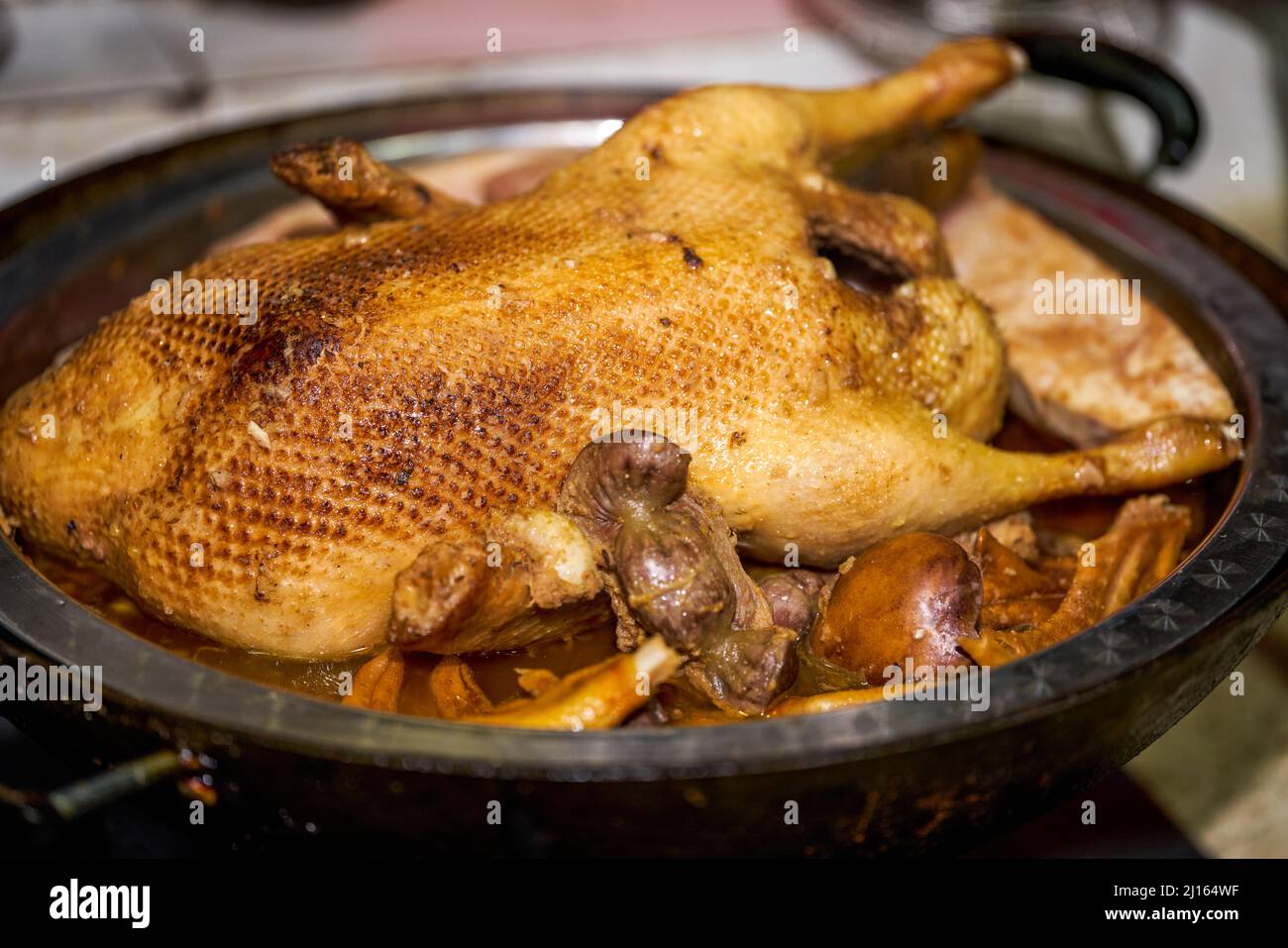 A delicious Chinese home-style dish, steamed duck with taro Stock Photo ...