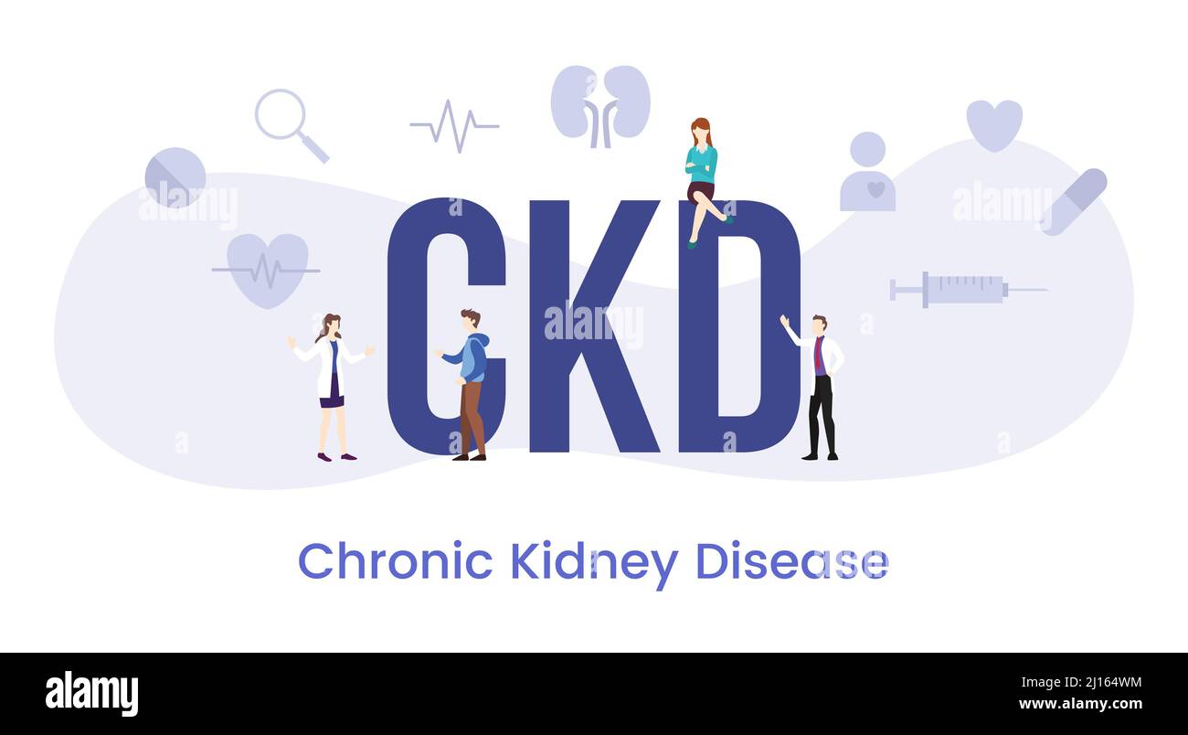 ckd chronic kidney disease concept with big word or text and team ...