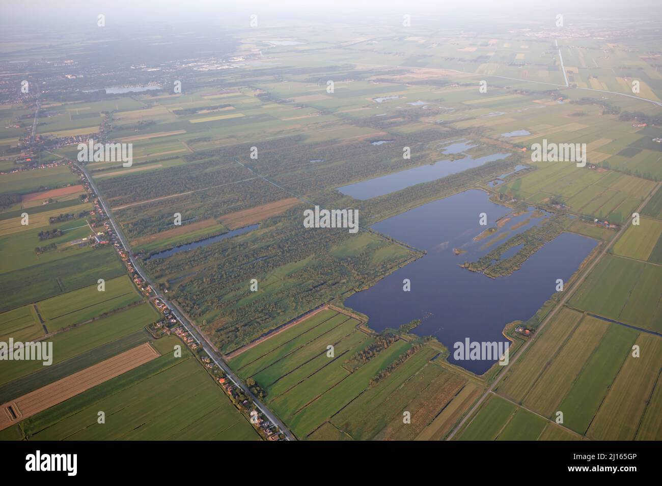 Agricultural landscape of Friesland, one of the northern provinces of ...