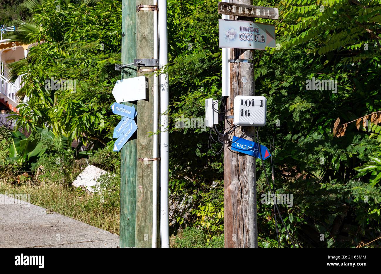 Hiking trail „Trace Rouge“, Terre-de-Bas, Iles des Saintes, Les Saintes ...