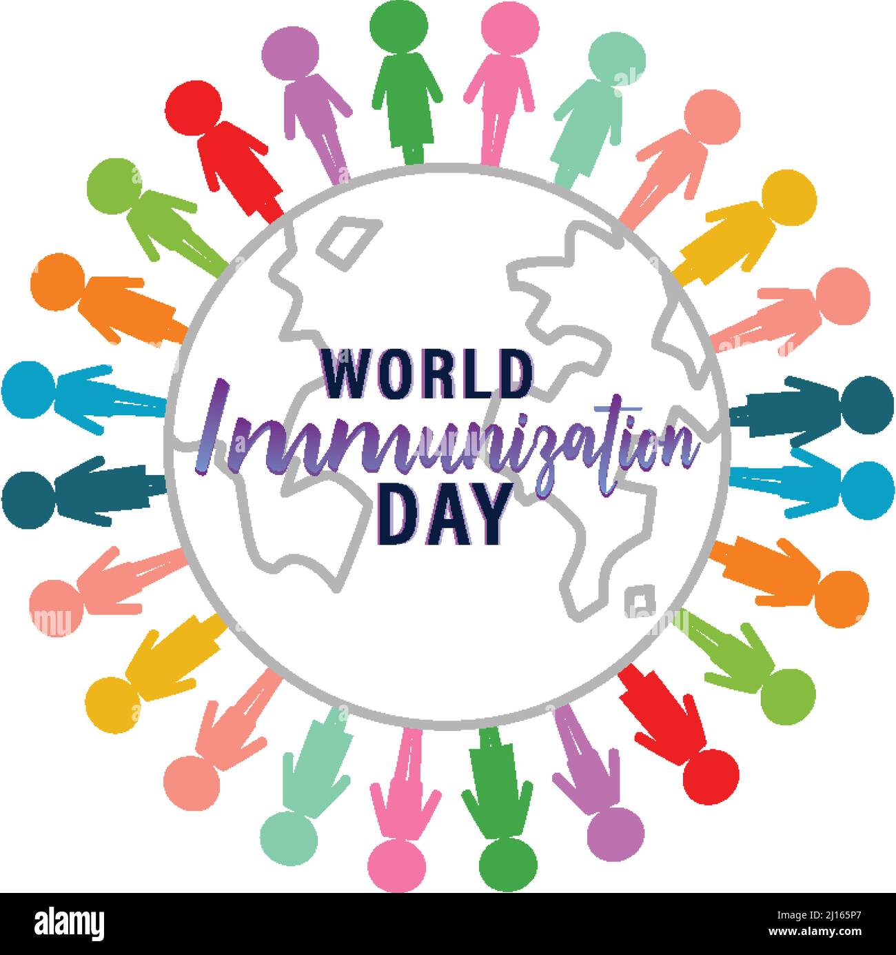Poster design world immunization Stock Vector Images - Alamy