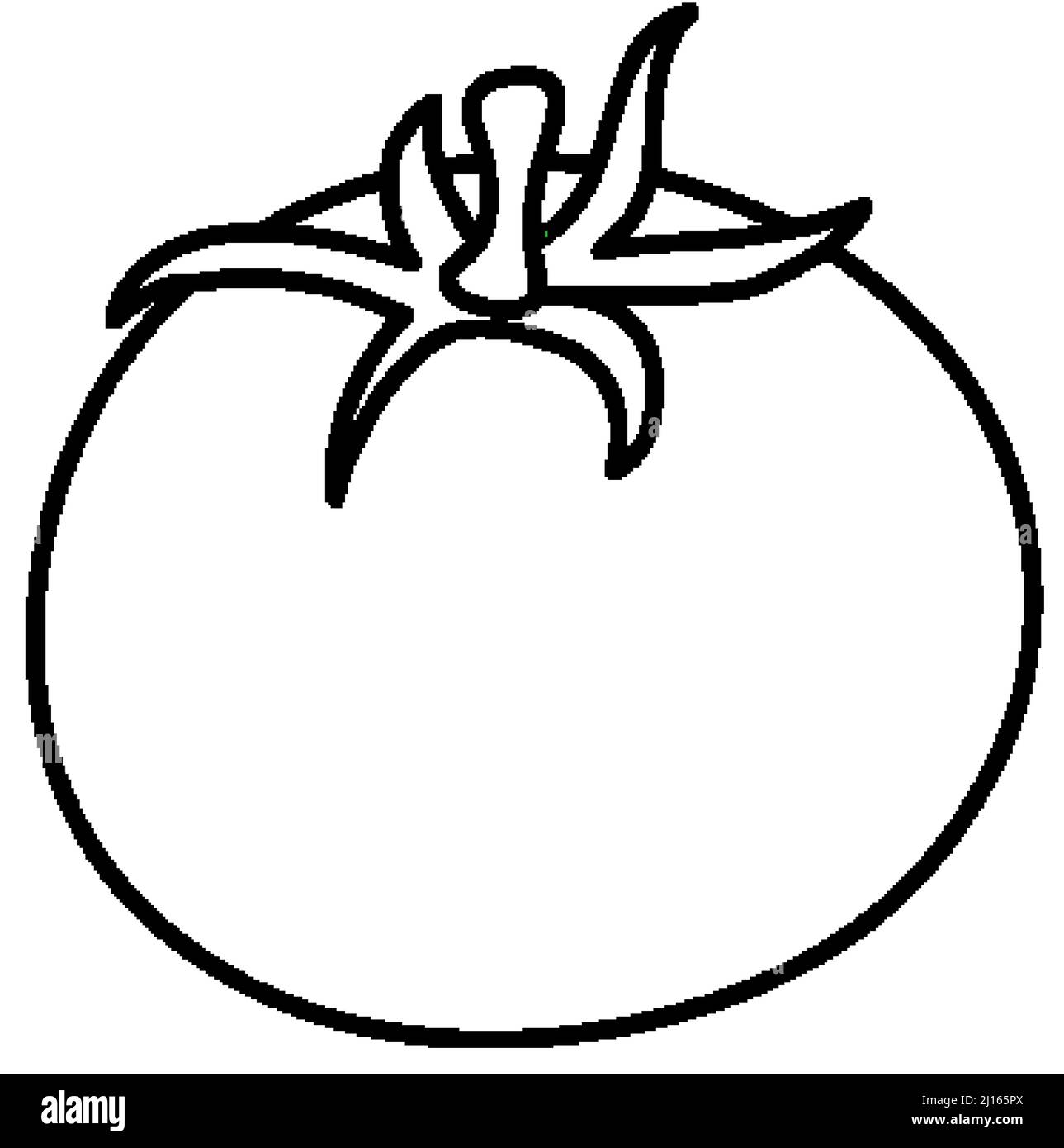 Tomato doodle outline for colouring illustration Stock Vector Image ...