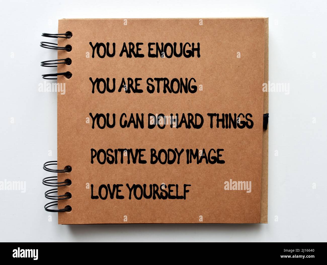 Stay strong be positive. Inspirational quote on notebook paper Stock ...