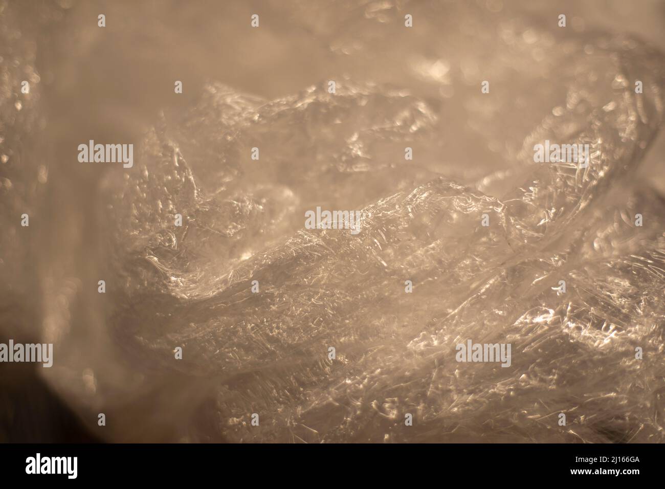 Texture of plastic. Packaging film in detail. Transparent material ...