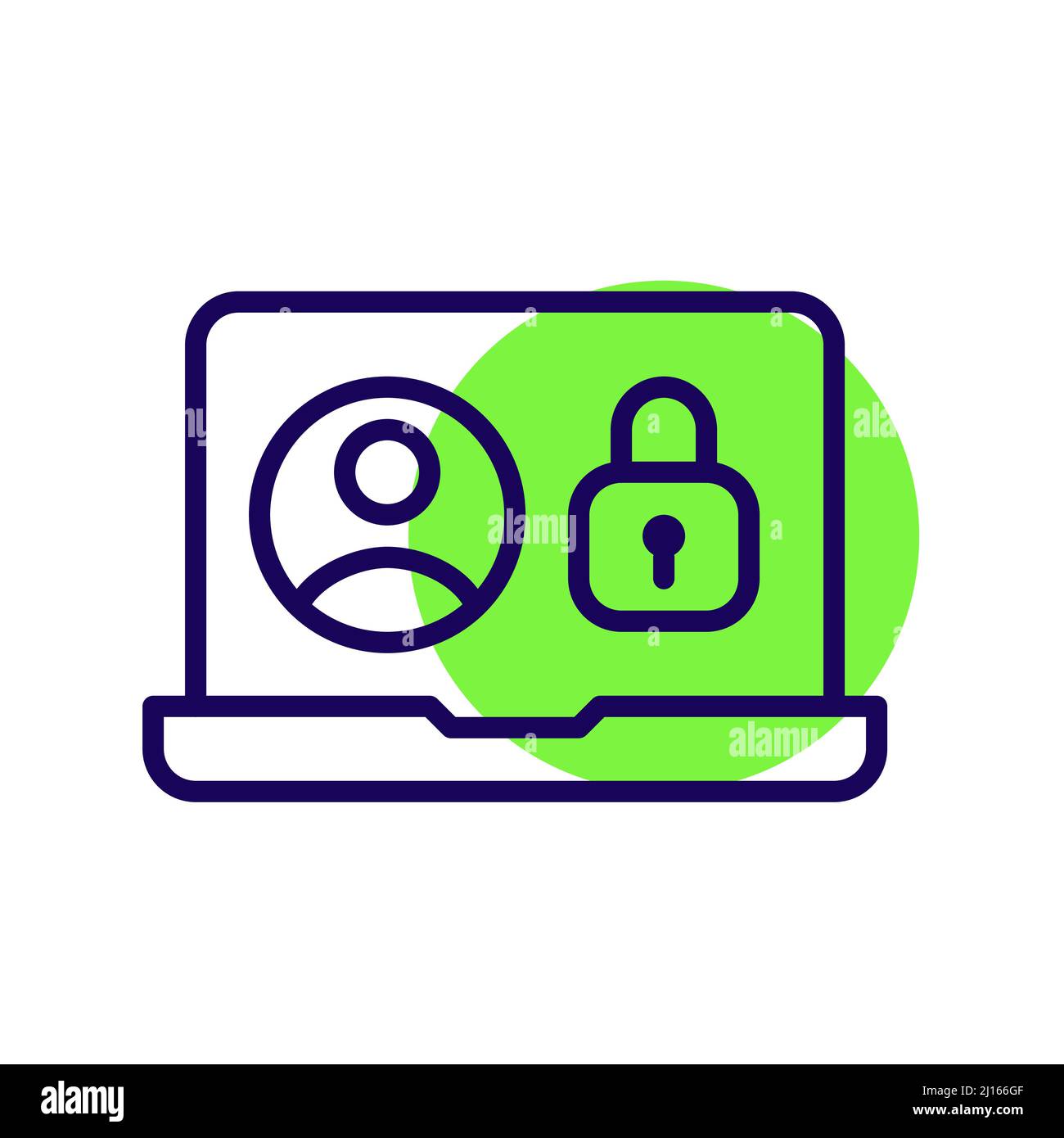 Secure user profile. Pixel perfect, editable stroke icon Stock Vector ...