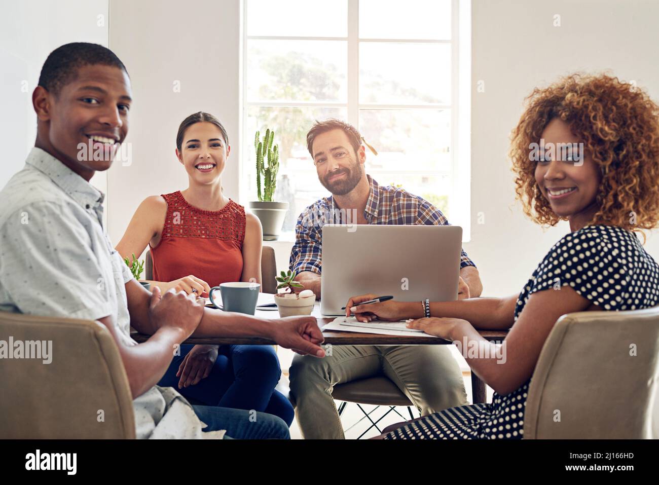Teamwork is what were all about. Portrait of a group of colleagues ...