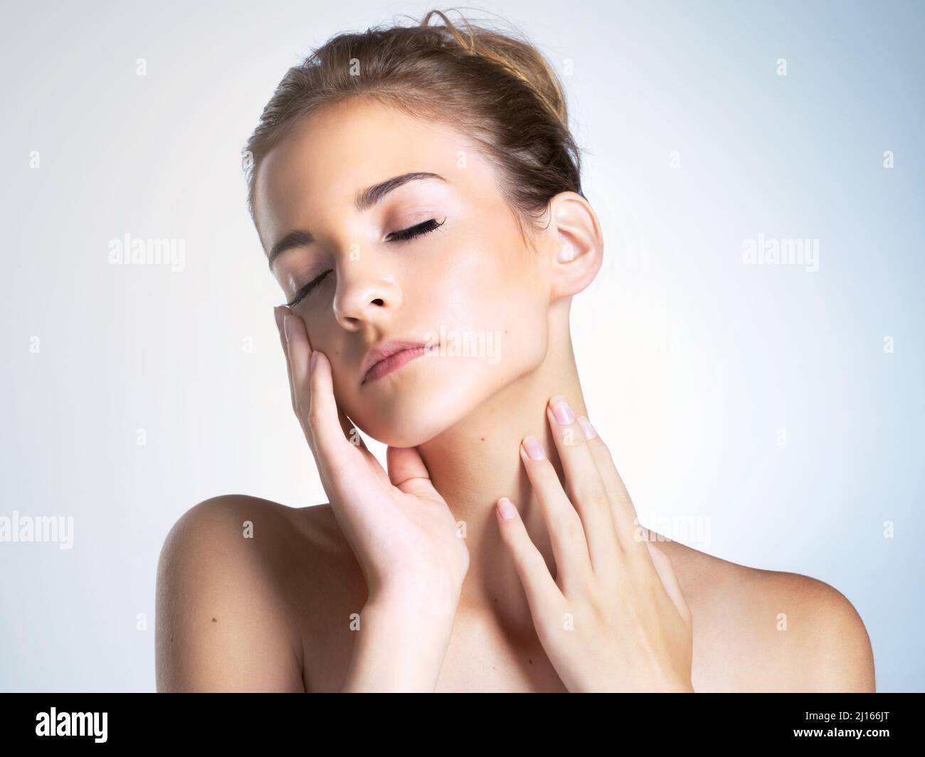 Very beautiful woman neck face hi-res stock photography and images - Alamy