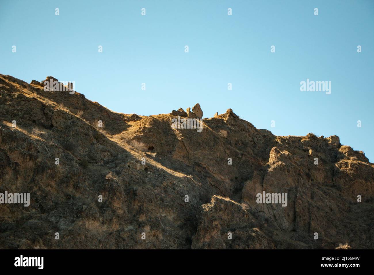 Mountains in Georgia. Landscape of mountains in summer. Blue skies and ...