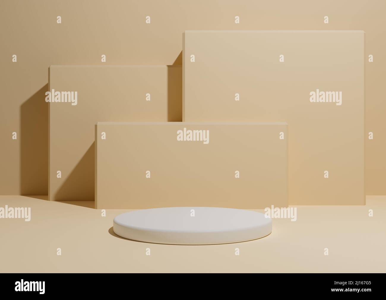Pastel orange 3D minimal product display composition backdrop podium ...