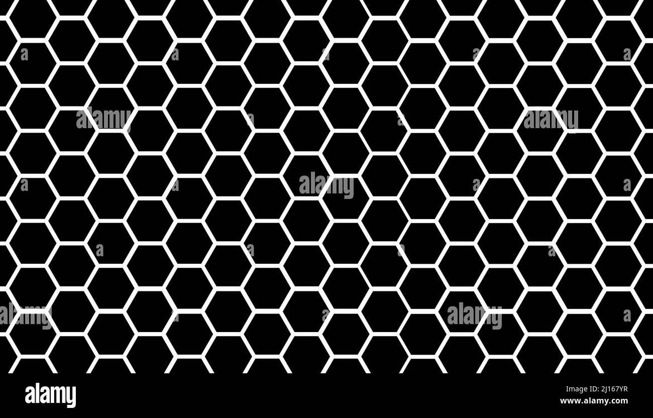 Seamless Pattern with Repeat hexagon grid cells illustration Stock ...