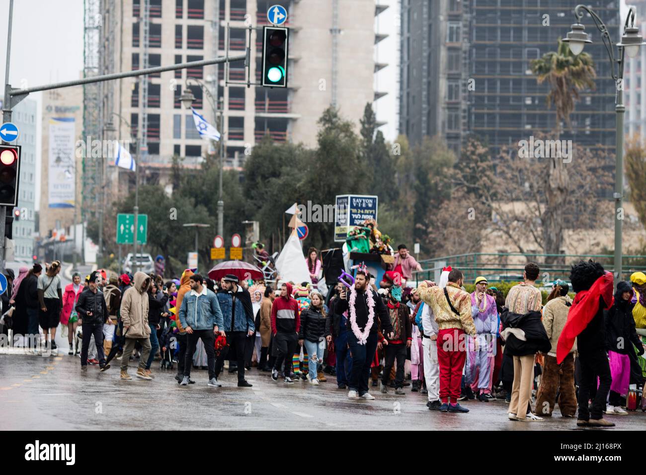 Celebrations of Purim Festival 2022 in Jerusalem, Israel Stock Photo ...