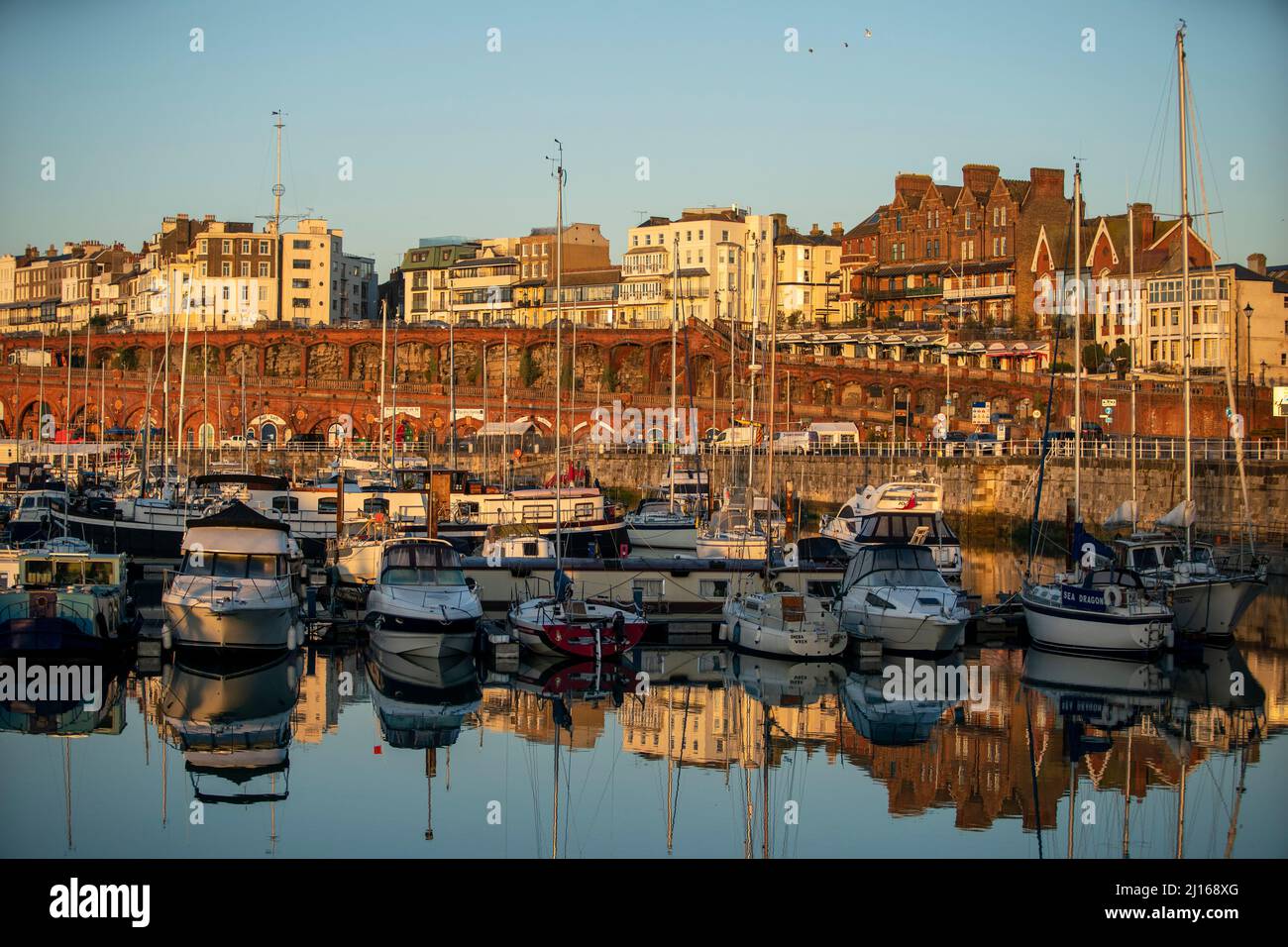 Ramsgate Main Beach and Marina Kent Stock Photo - Alamy