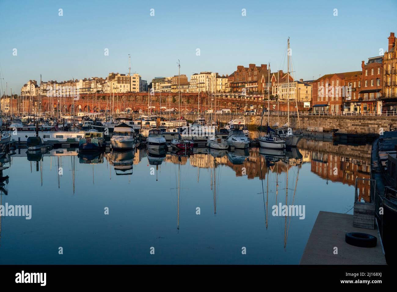 Ramsgate Main Beach and Marina Kent Stock Photo - Alamy