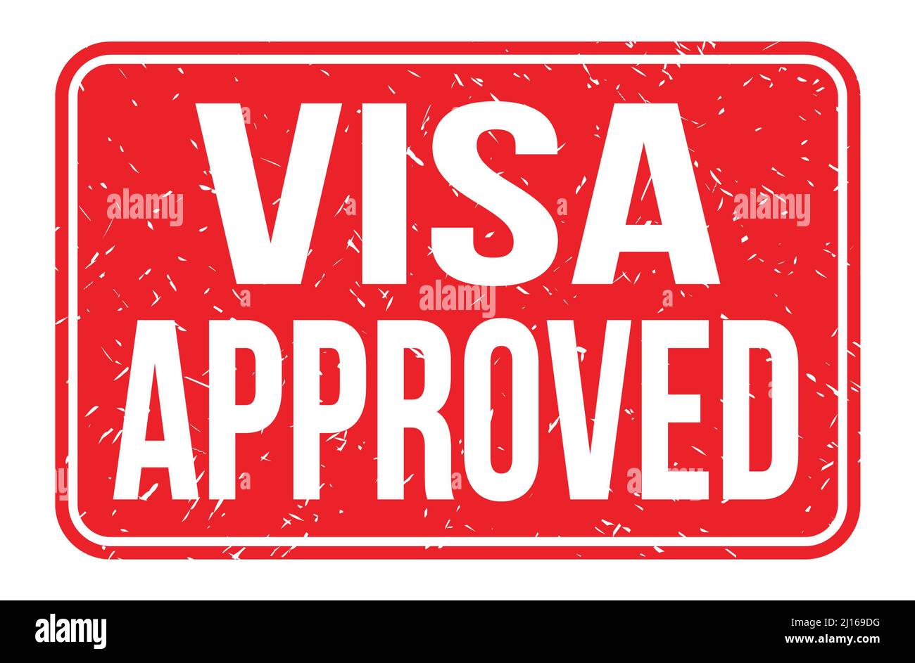 VISA APPROVED, words written on red rectangle stamp sign Stock Photo ...