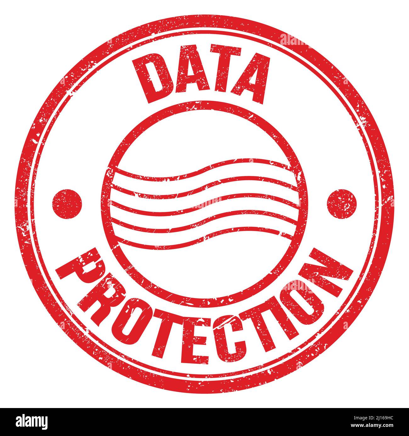 DATA PROTECTION text written on red round postal stamp sign Stock Photo ...