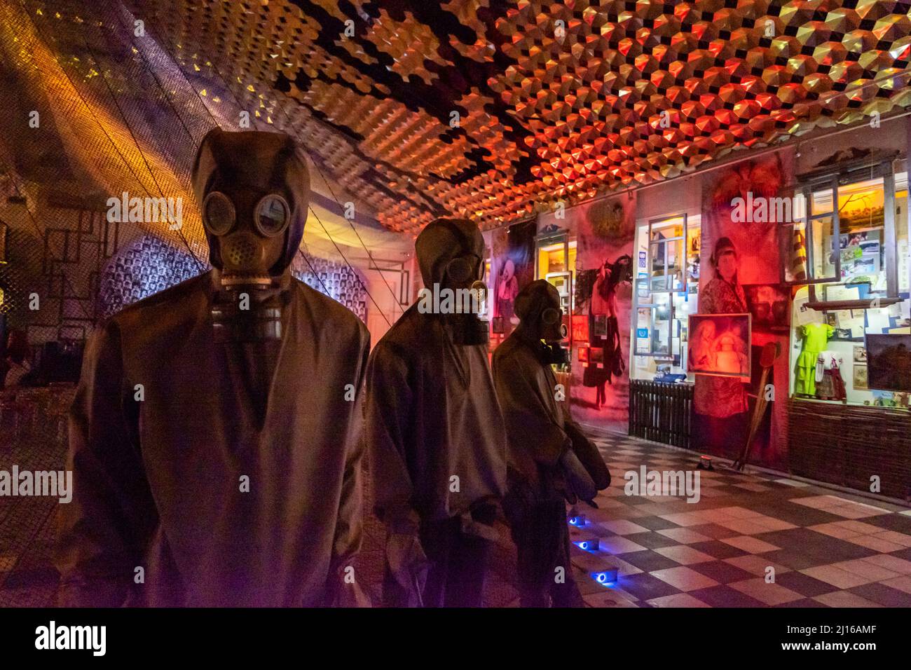 The interior of the Chernobyl museum in Kiev.This museum dedicated to ...