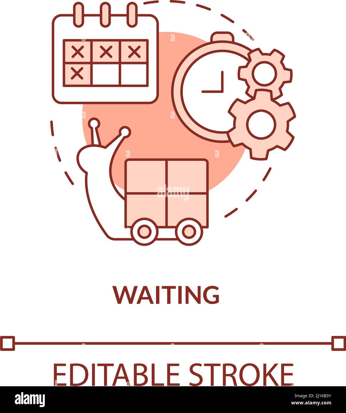 Waiting red concept icon Stock Vector Image & Art - Alamy