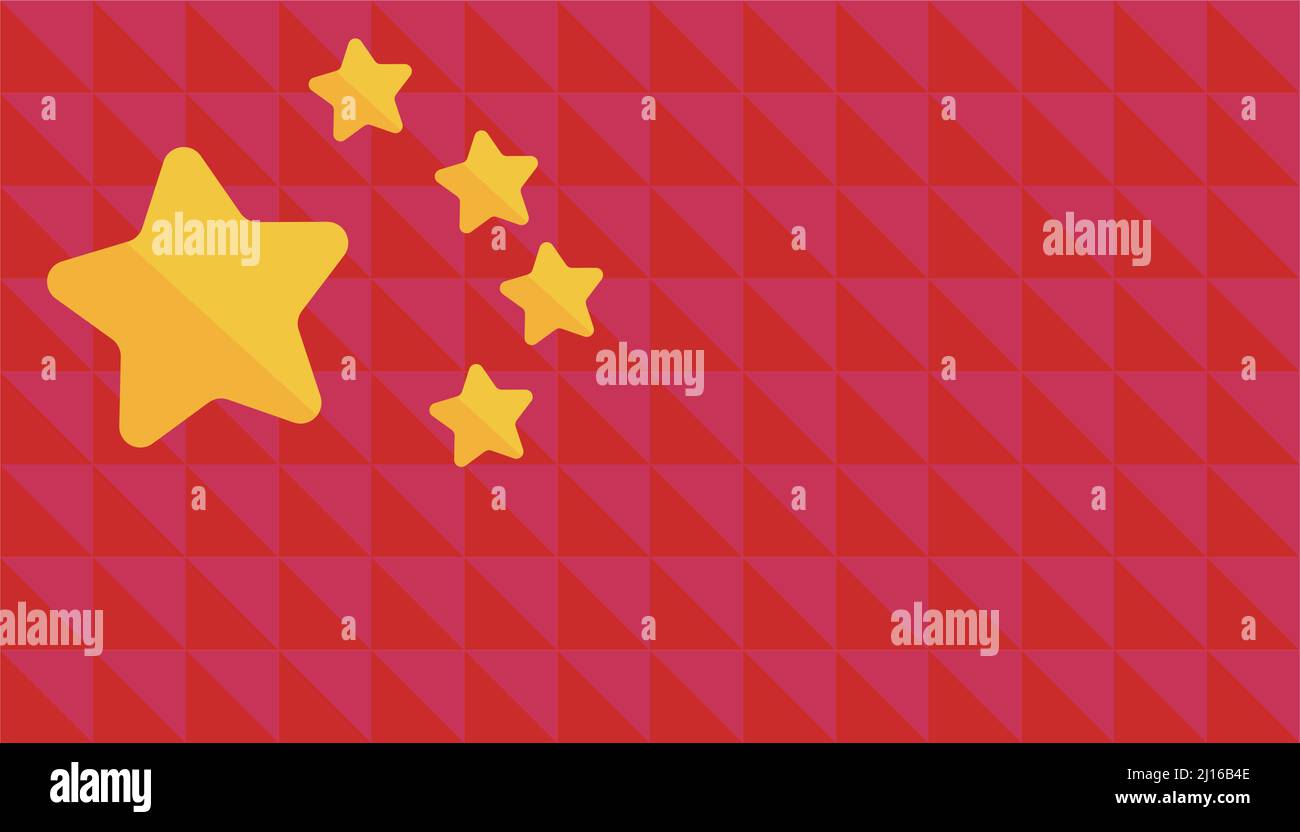 Modern Chinese flag. An East Asian nation. Editable vector Stock Vector ...
