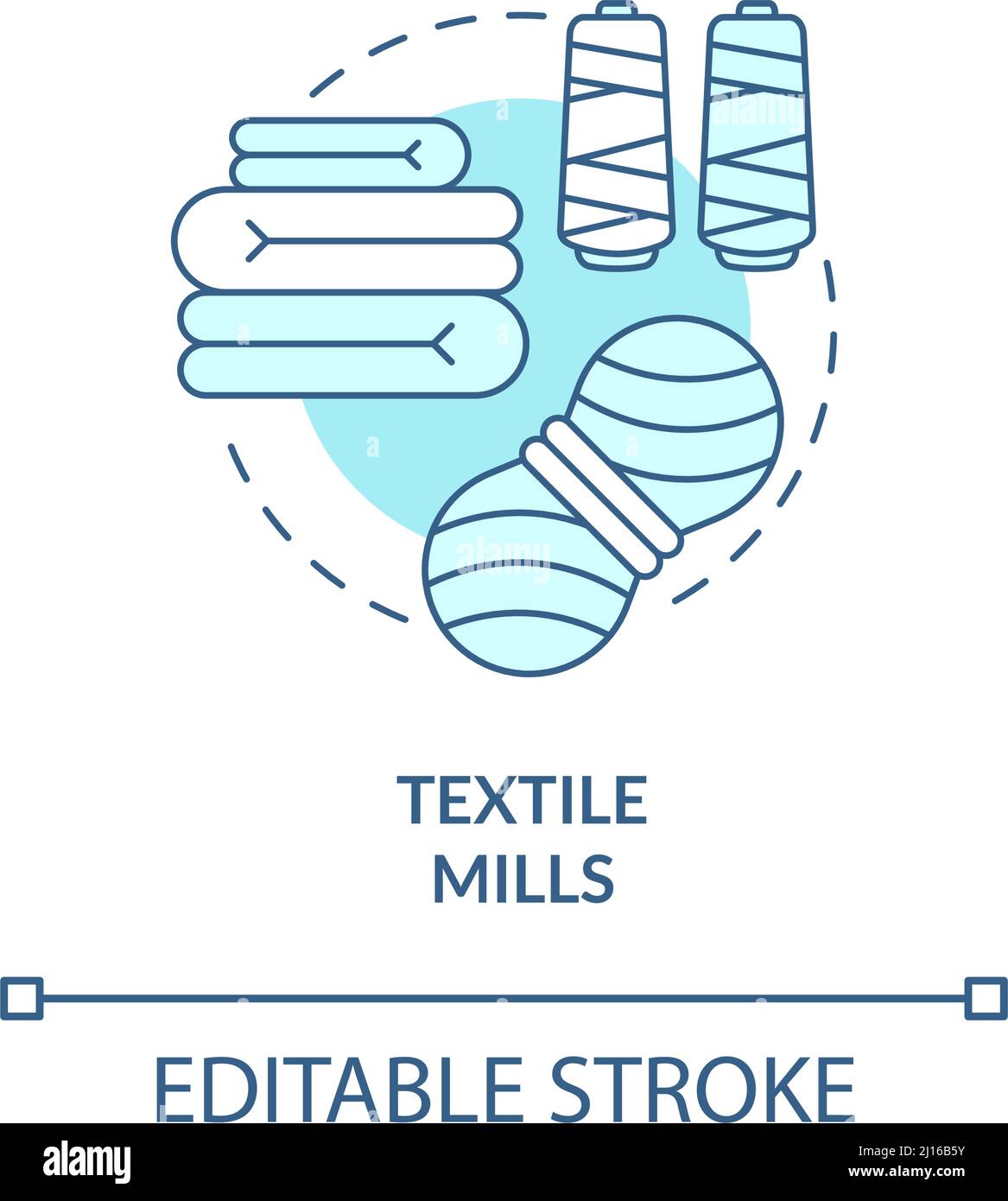 Textile mills turquoise concept icon Stock Vector Image & Art - Alamy