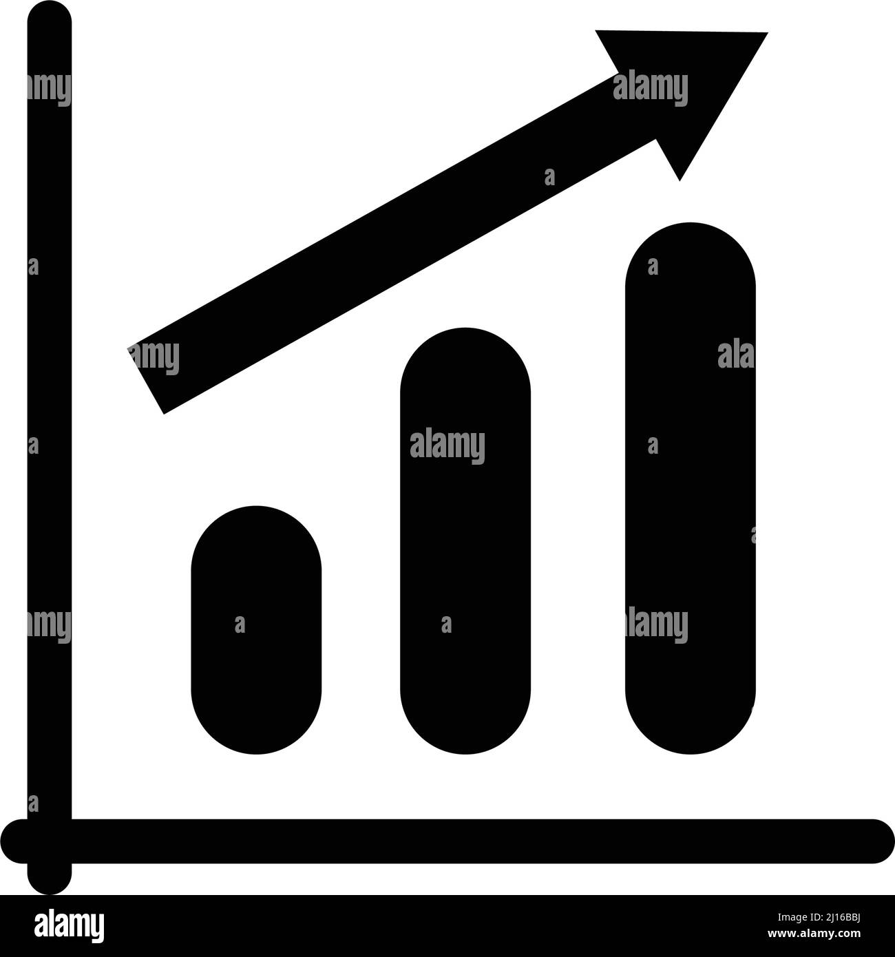 Business and investment. Bar chart, chart icon. Editable vector Stock ...