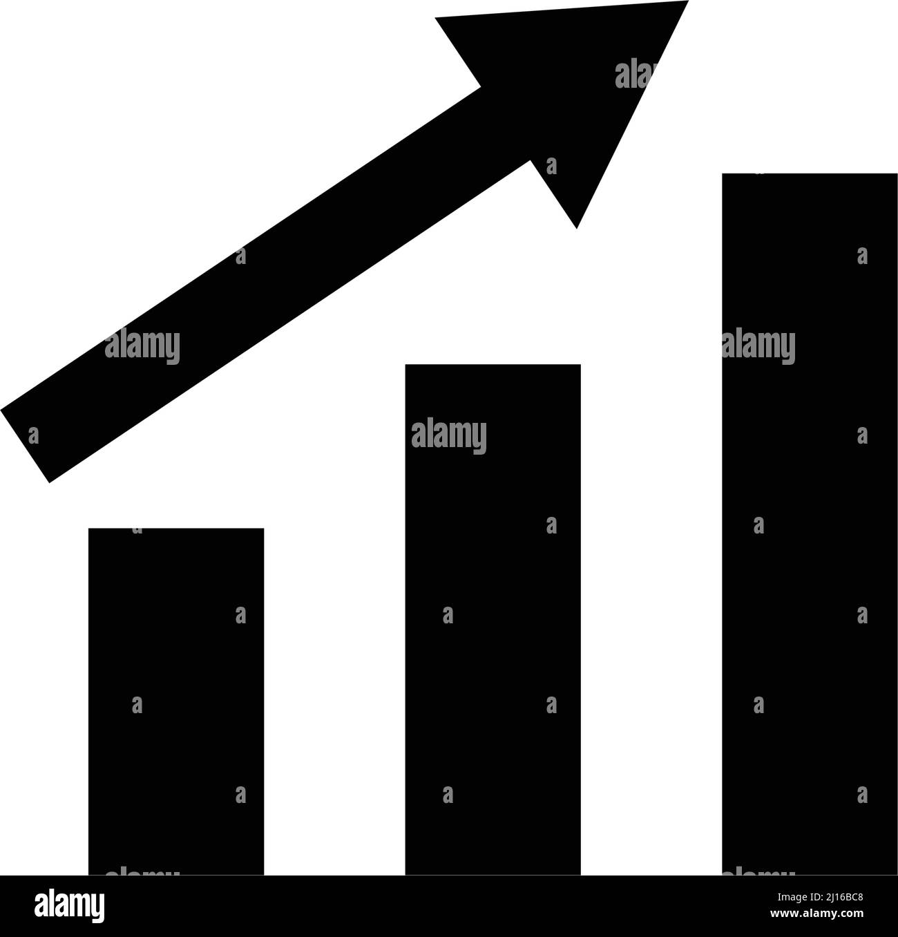 A simple bar graph silhouette icon. Editable vector Stock Vector Image ...