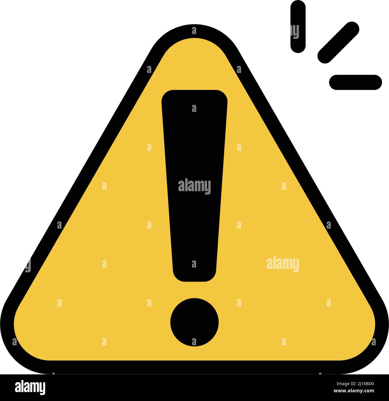 Pop exclamation point. Caution sign. Editable vector Stock Vector Image ...