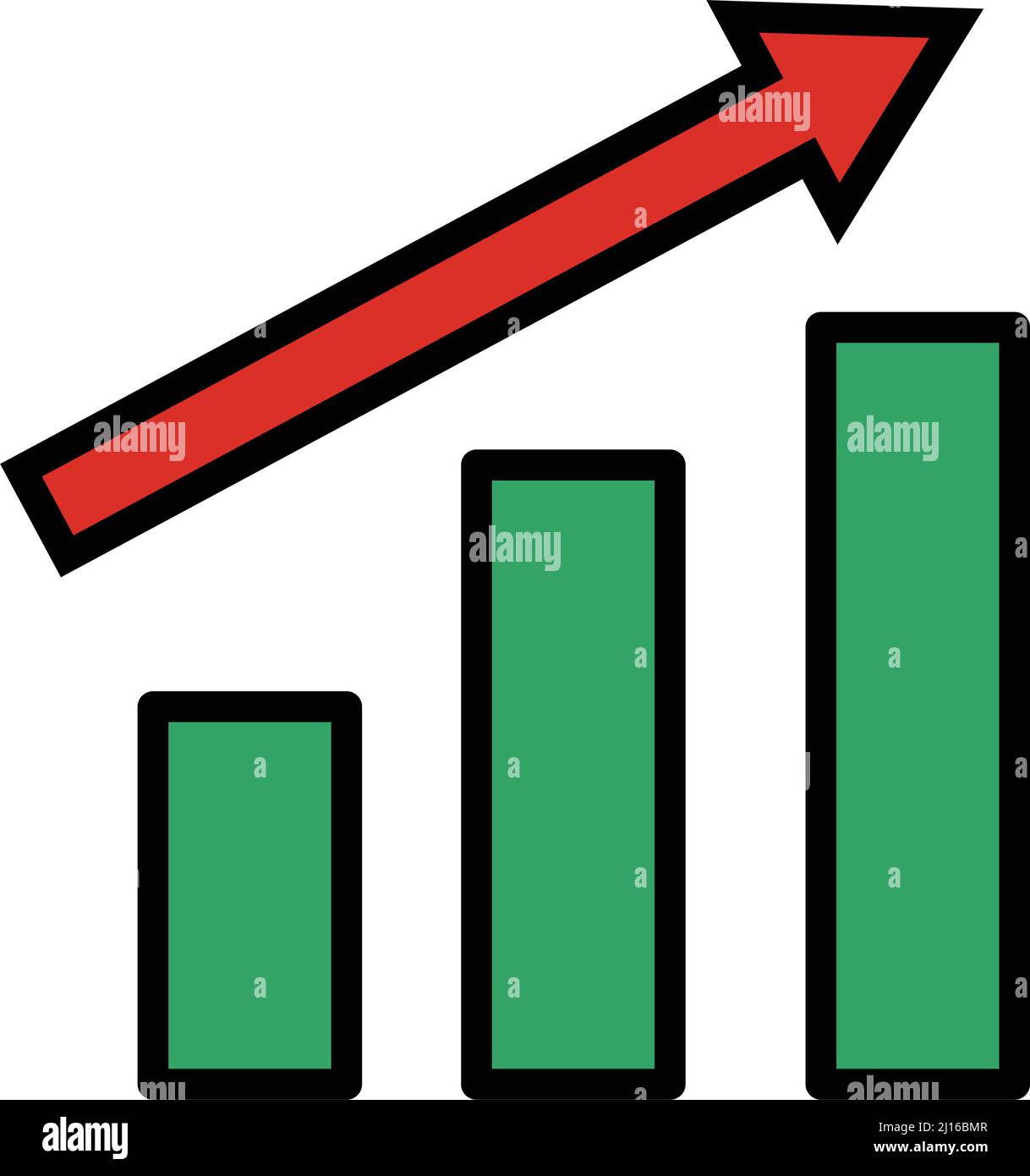 Economic growth. Bar chart. Editable vector Stock Vector Image & Art ...