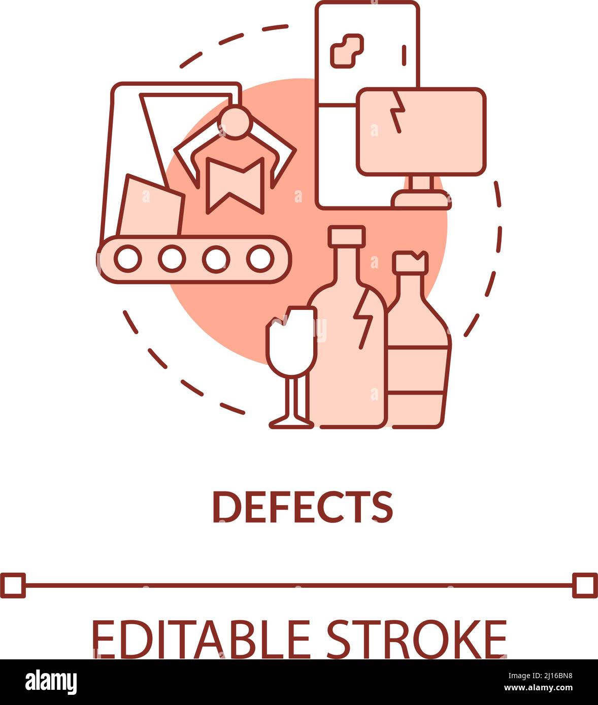 Defects red concept icon Stock Vector Image & Art - Alamy