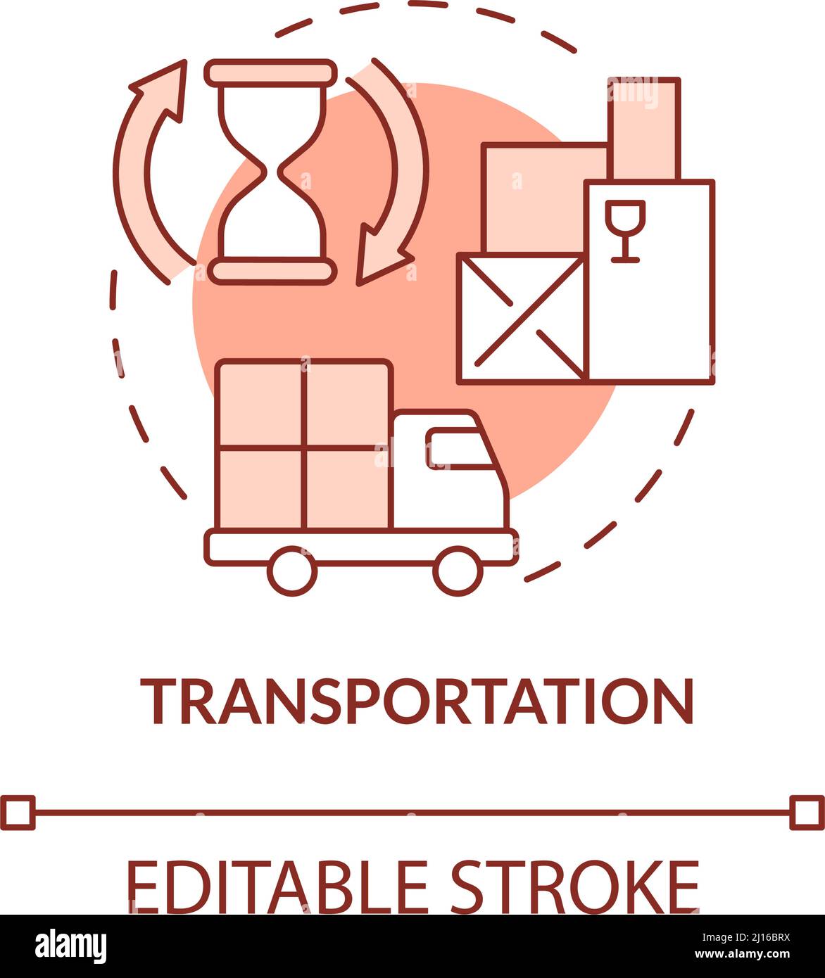 Transportation red concept icon Stock Vector Image & Art - Alamy