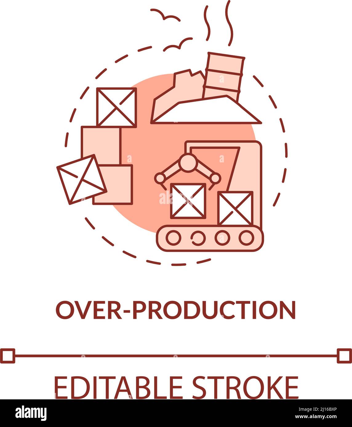 Overproduction red concept icon Stock Vector Image & Art - Alamy