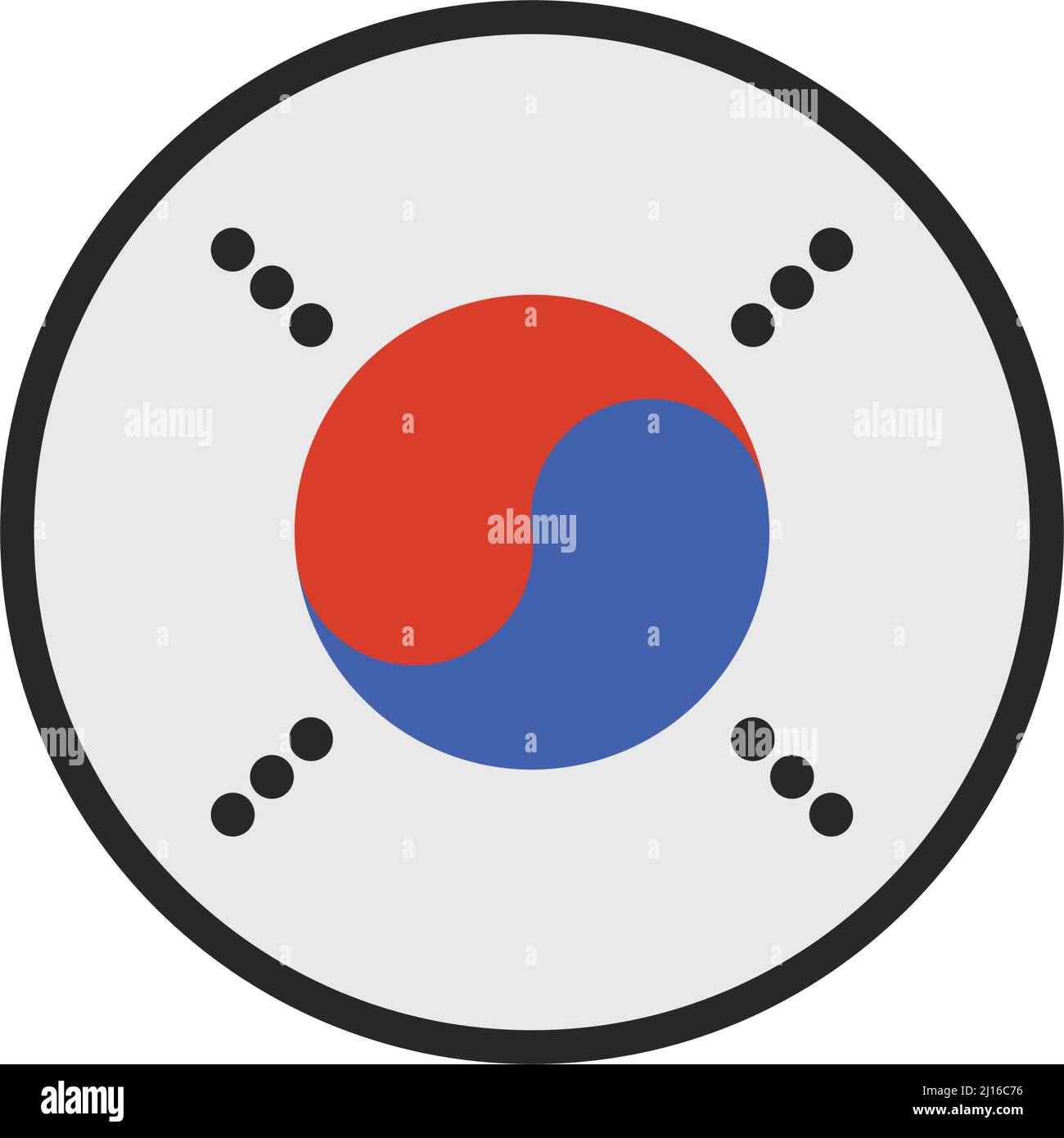 Korean flag vector vectors Stock Vector Images - Alamy