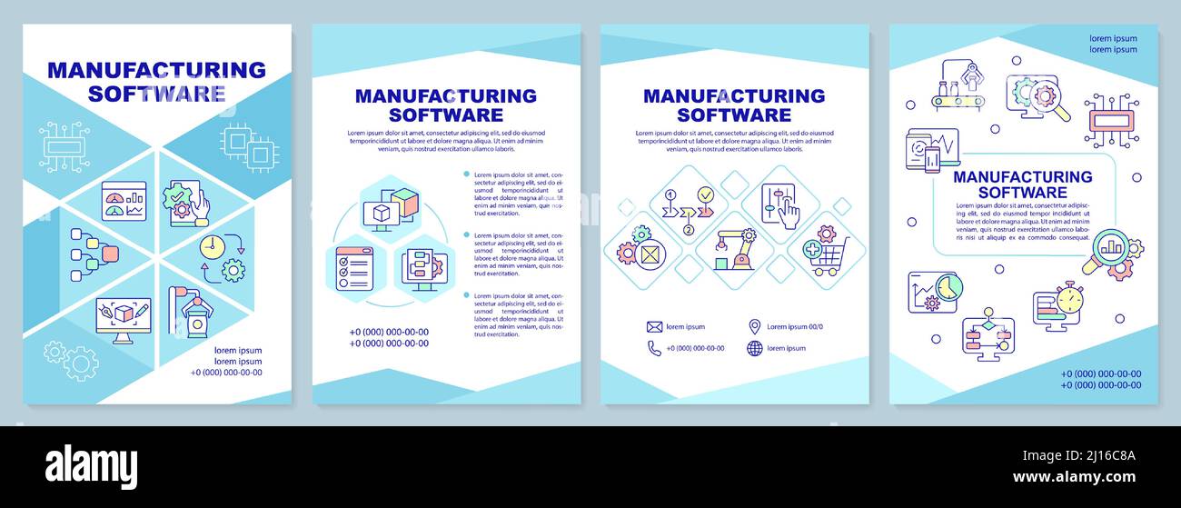 Manufacturing software brochure template Stock Vector Image & Art - Alamy