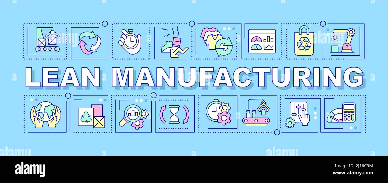 Lean manufacturing word concepts blue banner Stock Vector Image & Art ...