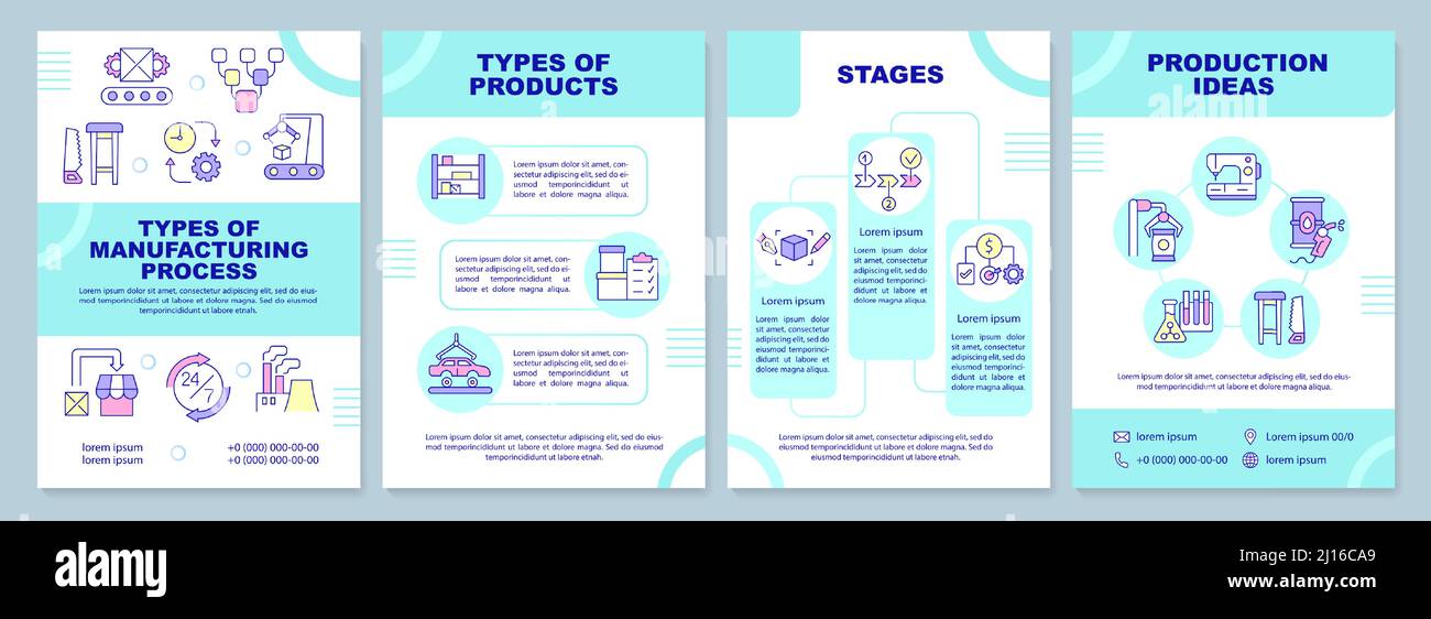 Manufacturing business guideline brochure template Stock Vector Image ...