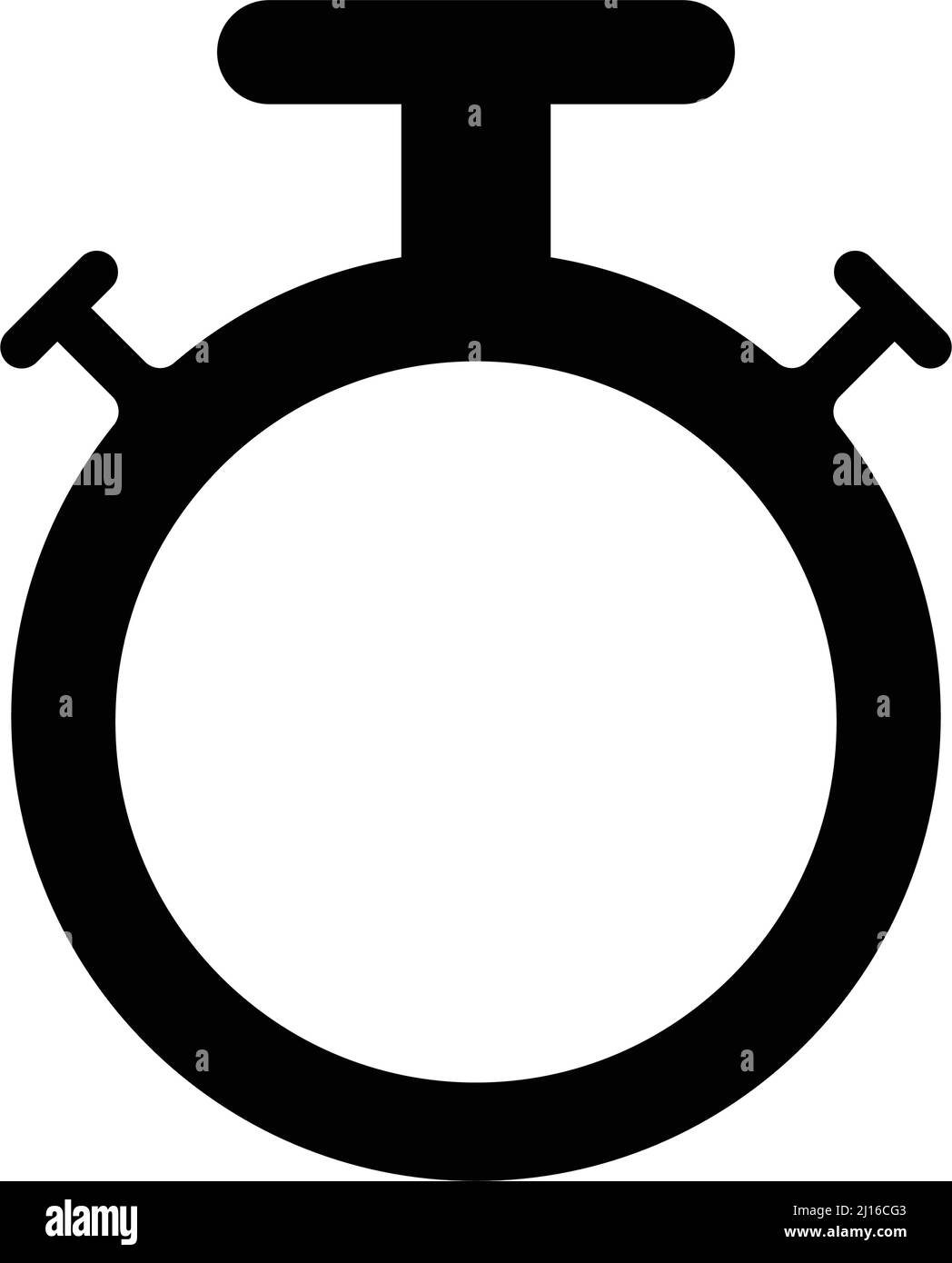 Timer icon with blank space. Editable vector Stock Vector Image & Art ...