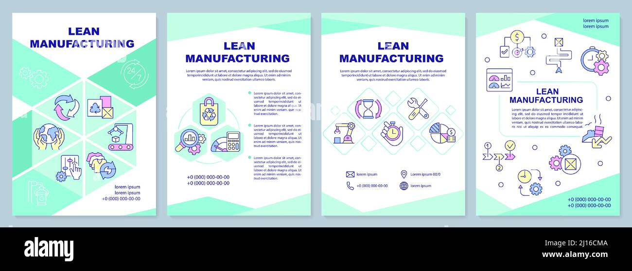 Lean manufacturing brochure template Stock Vector Image & Art - Alamy