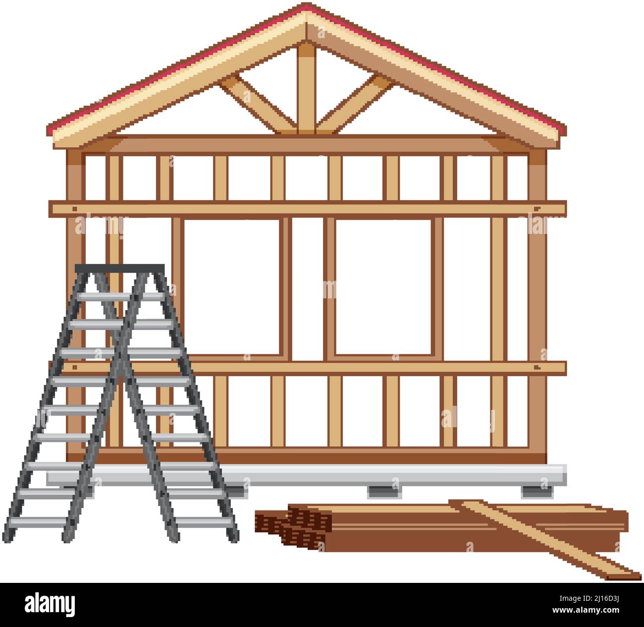 House construction site concept illustration Stock Vector Image & Art ...