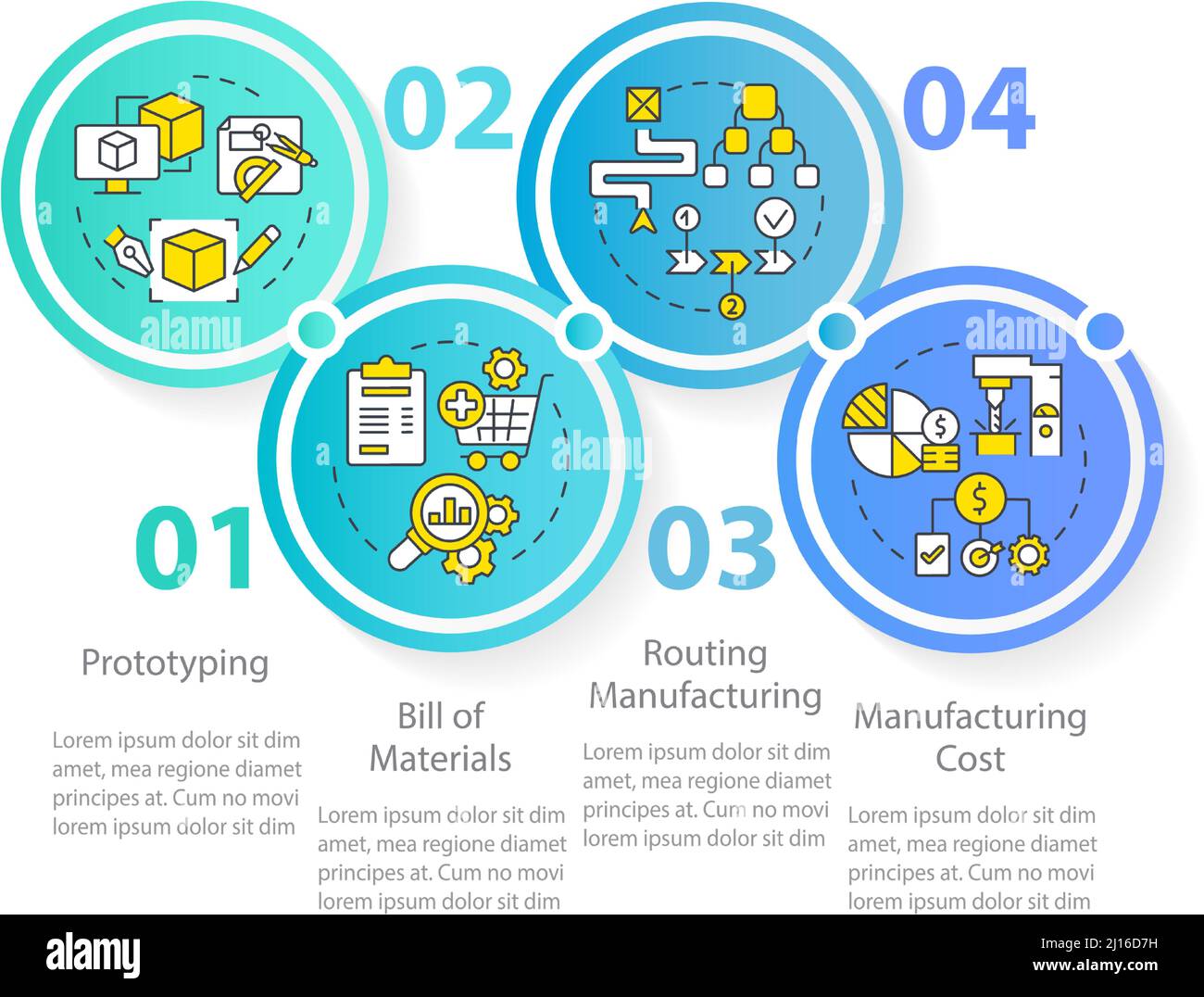 Production stages circle infographic template Stock Vector Image & Art ...