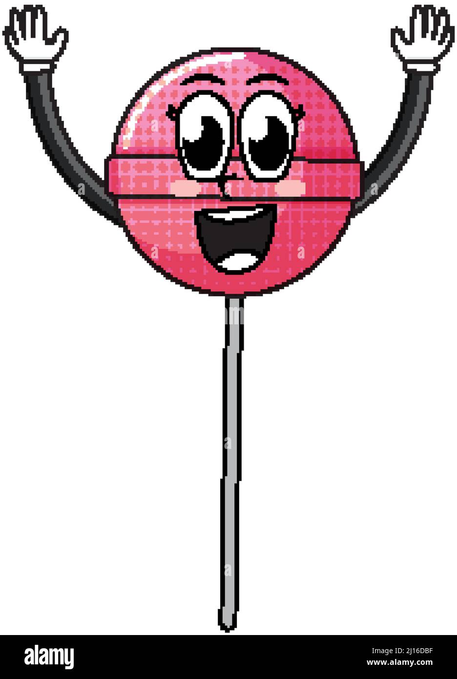 A lollipop cartoon character on white background illustration Stock ...