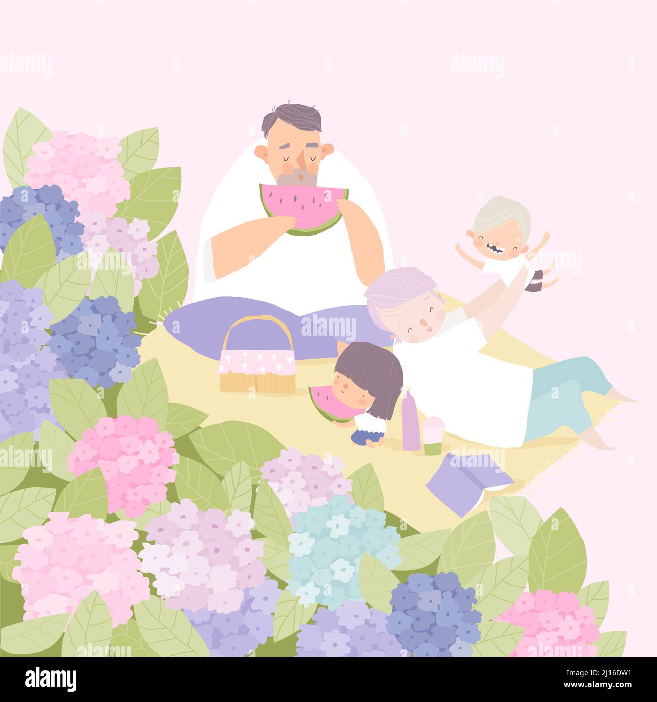 Father son outdoor enjoying Stock Vector Images - Alamy