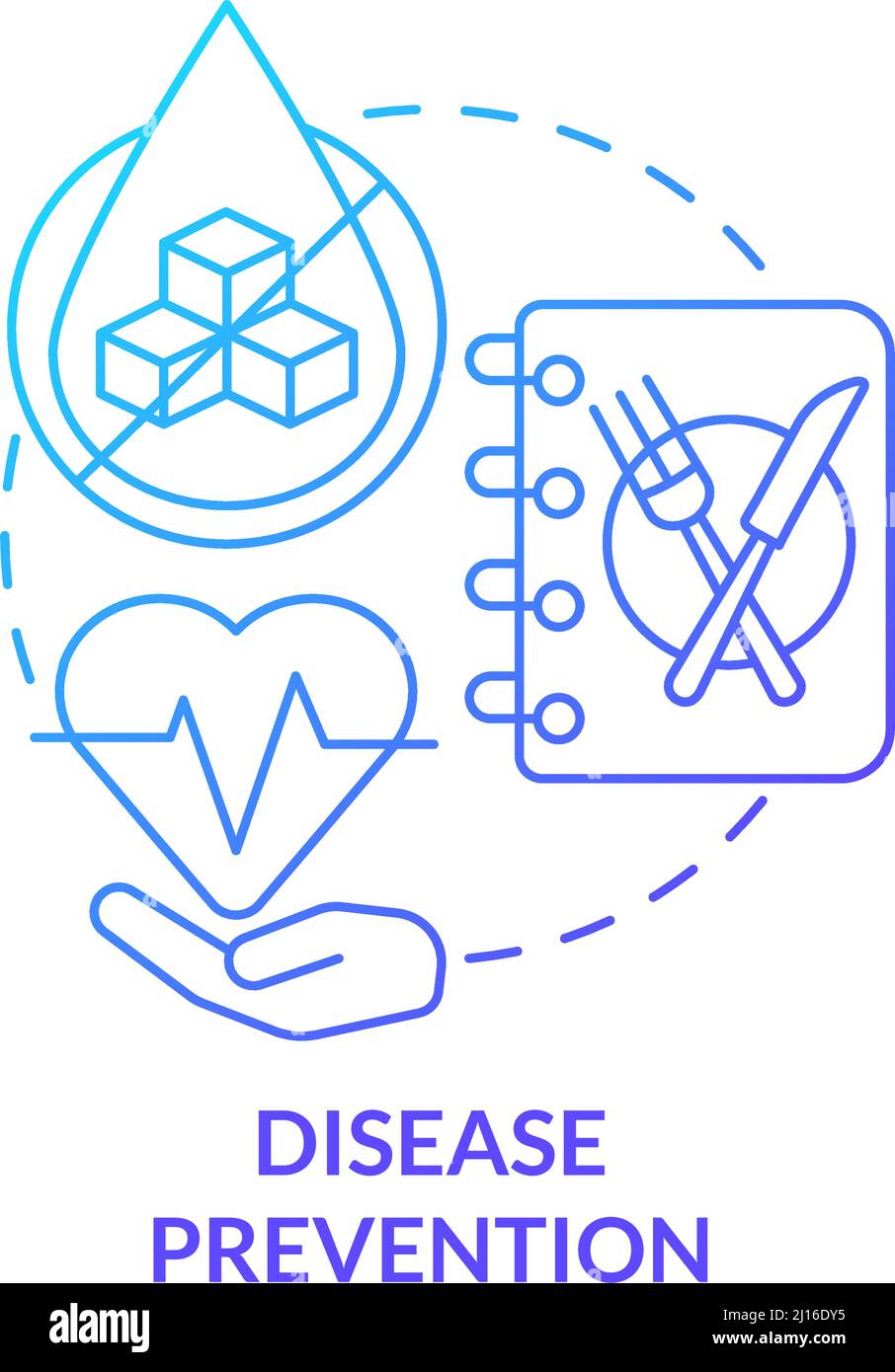 Disease prevention blue gradient concept icon Stock Vector Image & Art ...