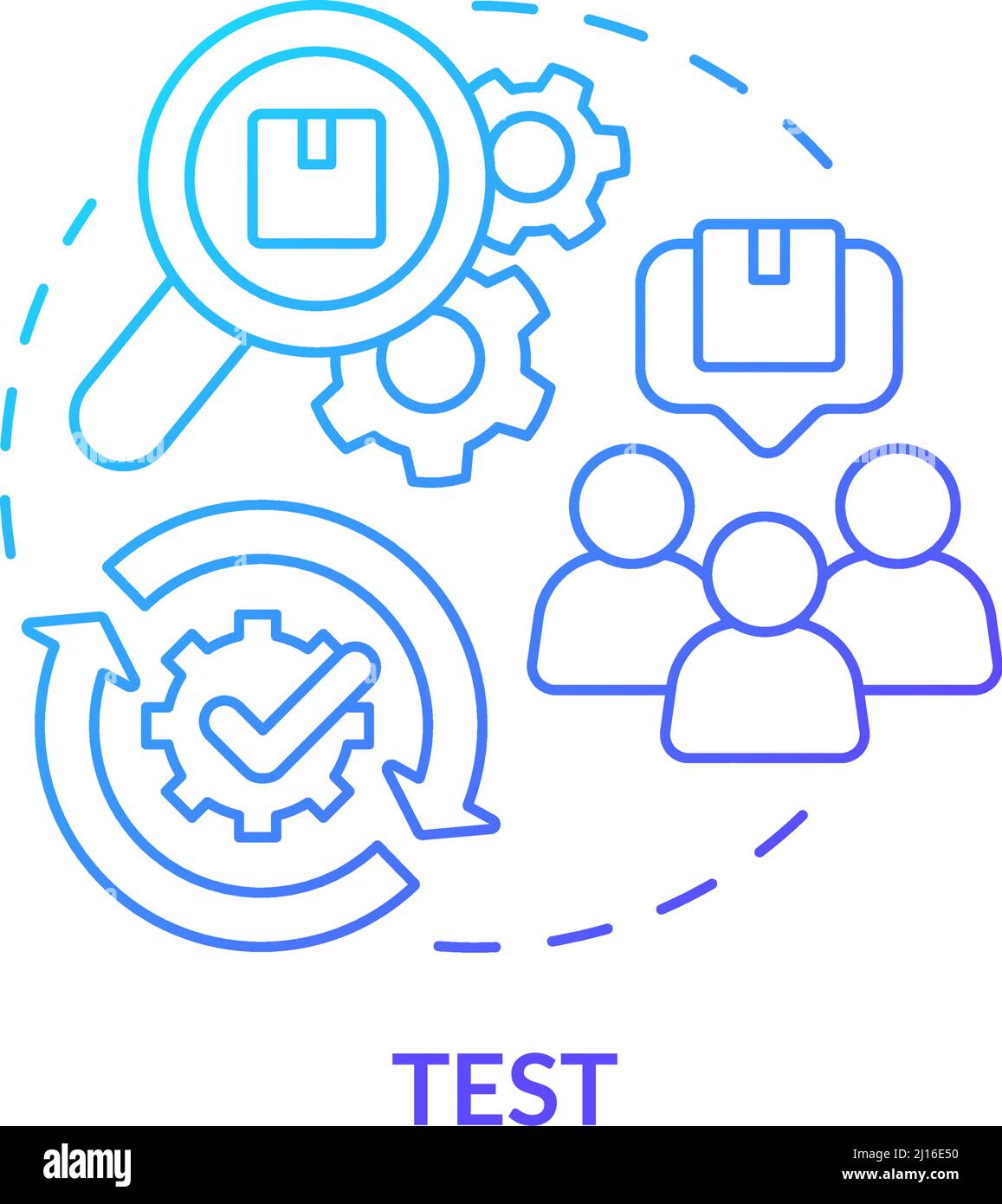 Test blue gradient concept icon Stock Vector Image & Art - Alamy